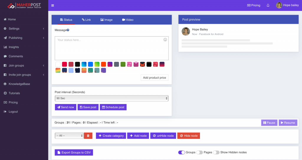 #1 Facebook Auto Poster - Auto Post to FB Groups & Pages